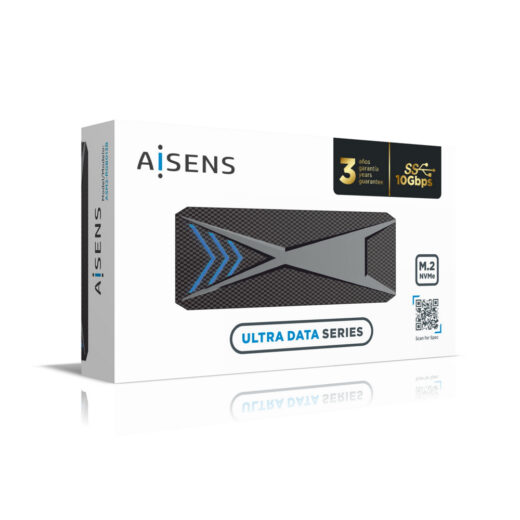 Caixa Externa para Disco SSD M.2 Nvme Aisens ASM2-RGB013B Usb 3.2 Gen2 sem parafusos - Limifield