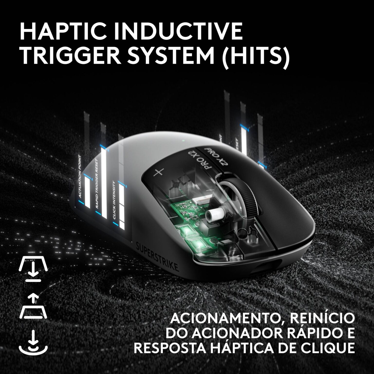 Rato Sem Fios Logitech G PRO X2 SUPERSTRIKE com Recetor - Limifield